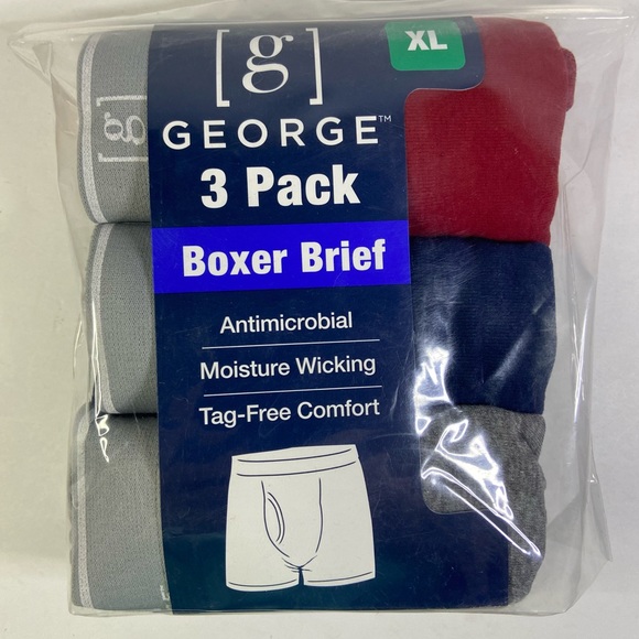 George | Underwear & Socks | George Mens 3 Pk Boxer Brief Underwear ...